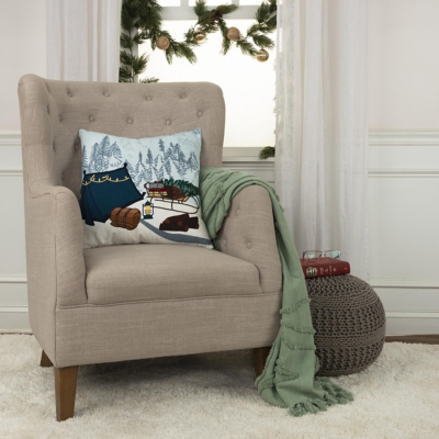 Click here for Rizzy Home Cozy Campsite Pillow  Multi prices