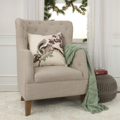 Click here for Rizzy Home Squirrel Pillow  Natural prices