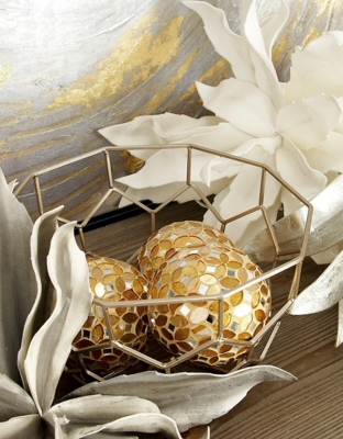 Click here for Bayberry Lane Vase Filler Set of 3  Gold prices