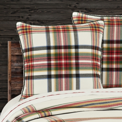 Click here for J. Queen New York Christopher Plaid Euro Sham  Red prices