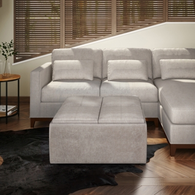 Click here for Simpli Home Avalon Coffee Table Ottoman  Distresse... prices