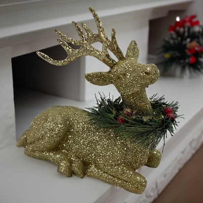Click here for Galt International Sparkle Reindeer Décor  Gold prices