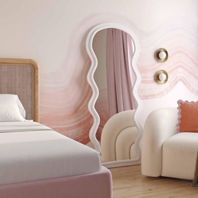 Click here for TOV Rhodes 70 Floor Mirror  Cream prices