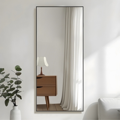 Click here for Feronia 79 Rectangular Standing Floor Mirror  Blac... prices