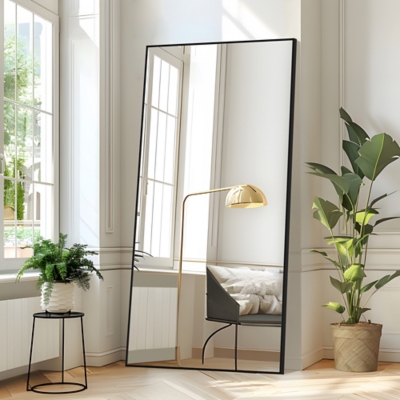 Click here for Feronia 75 Rectangular Standing Mirror  Black prices