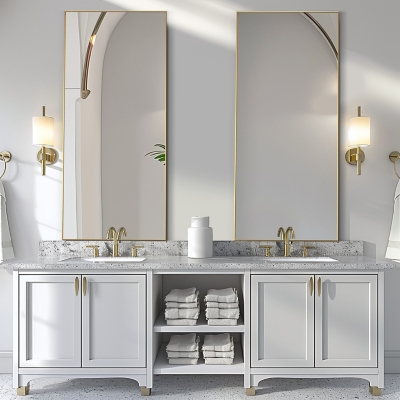 Click here for Feronia 47 Rectangular Bathroom Wall Mirror (Set o... prices