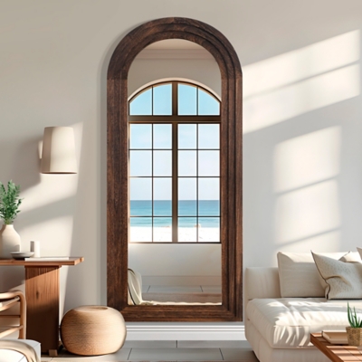 Click here for Dulcea 71 Classic Arched Framed Mirror  Brown prices