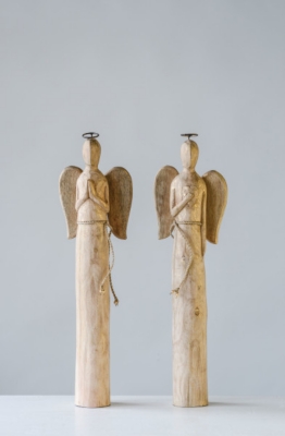 Click here for Classic Angel Figurine (Set of 2)  Natural prices