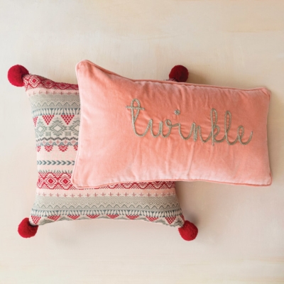 Click here for Colorful Twinkle Pillow  Pink/Gold prices