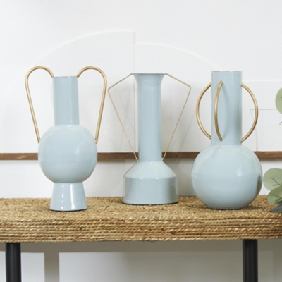 Click here for CosmoLiving by Cosmopolitan Abstract Enameled Vase... prices