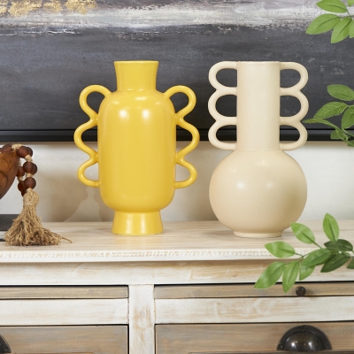 Click here for CosmoLiving by Cosmopolitan Geometric Vase with Wa... prices