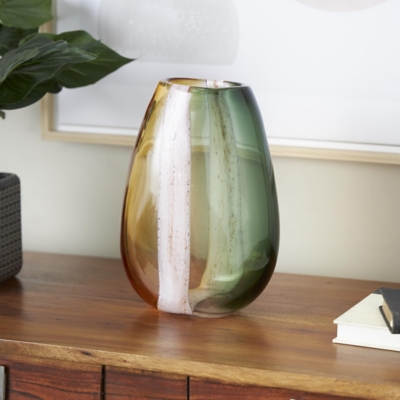 Click here for Bayberry Lane Ombre Vase with Textured Stripe Deta... prices