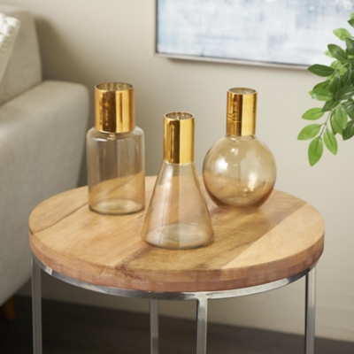 Click here for Bayberry Lane Tinted Vase (Set of 3)  Gold prices