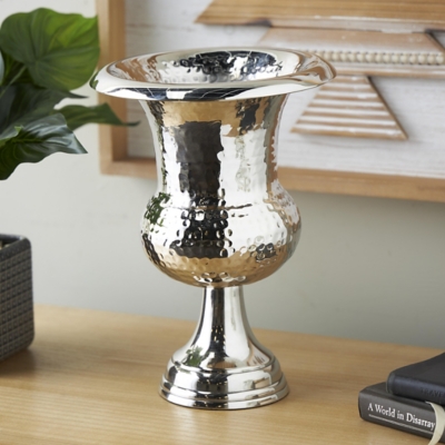 Click here for Bayberry Lane Goblet Hammered Vase  Silver prices