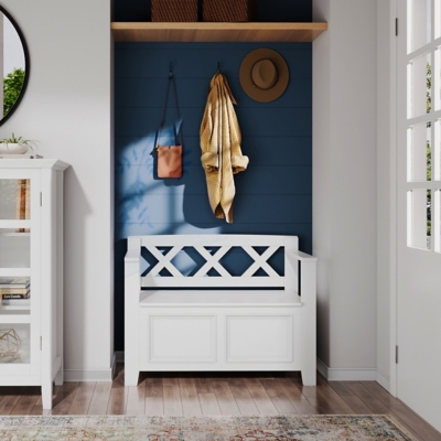 Click here for Simpli Home Amherst Small Entryway Storage Bench... prices