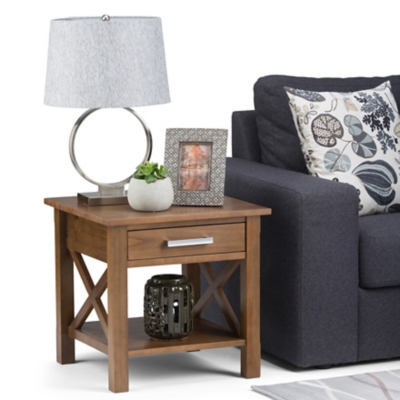 Click here for Simpli Home Kitchener End Table  Medium Saddle Bro... prices