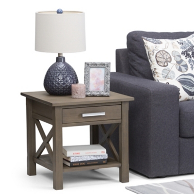 Click here for Simpli Home Kitchener End Table  Farmhouse Gray prices