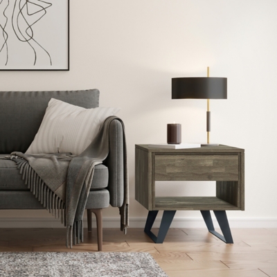 Click here for Simpli Home Lowry End Table  Distressed Gray prices
