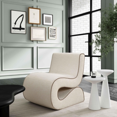 Click here for TOV Furniture Senna Basketweave Accent Chair  Crea... prices