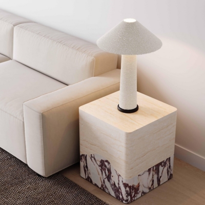Click here for TOV Furniture Brut Outdoor Side Table  Breccia/Tra... prices