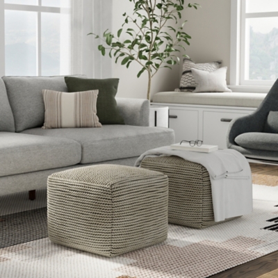 Click here for Simpli Home Eastmont Indoor Pouf  Cream prices