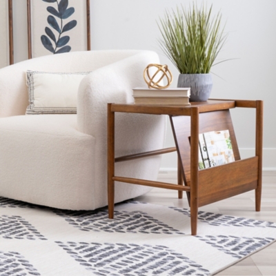Click here for Linon Percy Accent Table with Magazine Rack  Walnu... prices