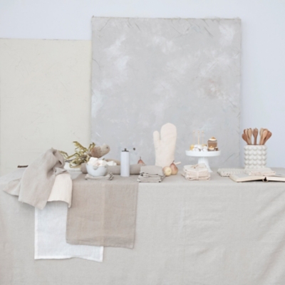 Click here for Storied Home Table Runner  Ivory prices