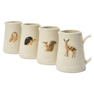 Storied Home Embossed Forest Animals Pitchers Set of 4 | Ashley