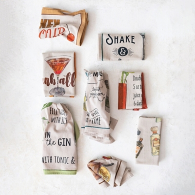 Click here for Storied Home Printed Tea Towel (Set of 8)  Multi prices