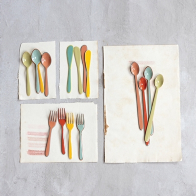 Click here for Storied Home Enameled Canape Knives with Colored E... prices