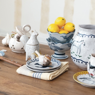 Click here for Storied Home Enchanted Fauna Hand-Painted Plates (... prices