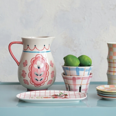 Click here for Storied Home Floral Pitcher with Handle  Multi prices