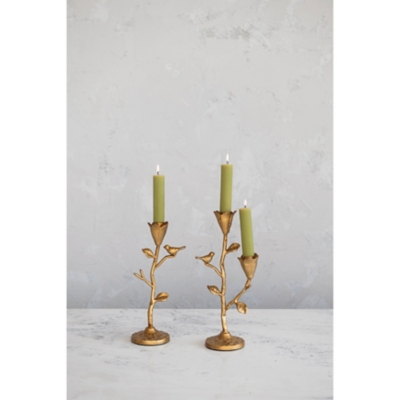 Click here for Storied Home Hand-Forged Candelabra with Flowers a... prices