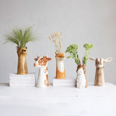 Click here for Storied Home Hand-Painted Decorative Bear Vase  Br... prices
