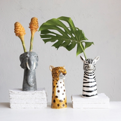 Click here for Storied Home Hand-Painted Decorative Cheetah Vase... prices