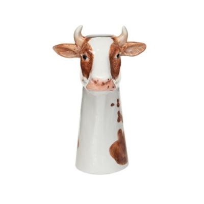 Storied Home Hand-Painted Decorative Cow Vase | Ashley