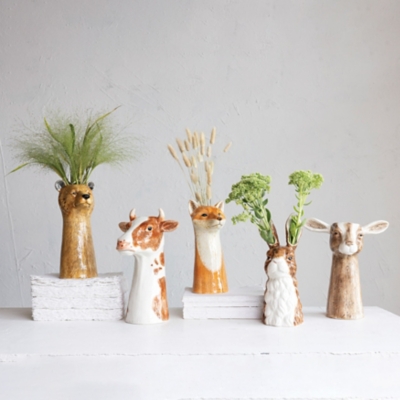Click here for Storied Home Hand-Painted Decorative Fox Vase  Ora... prices