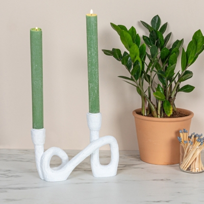 Click here for Storied Home Modern Sculptural Double Taper Candle... prices