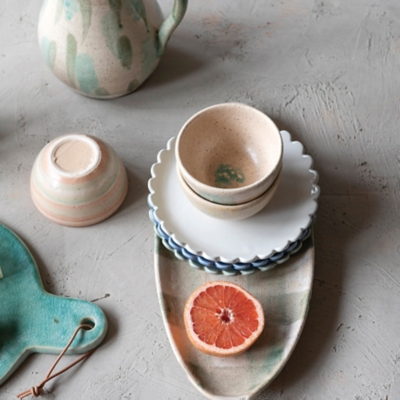 Click here for Storied Home Round Plate with Scalloped Edge (Set... prices