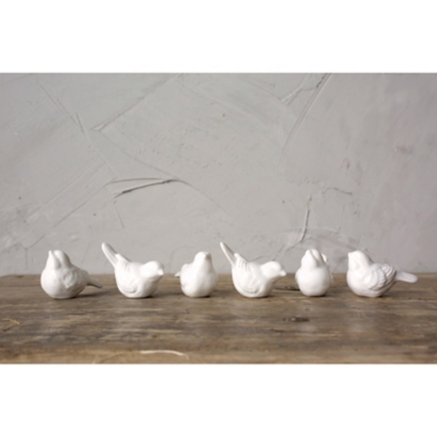 Click here for Storied Home Decorative Birds (Set of 6)  White prices