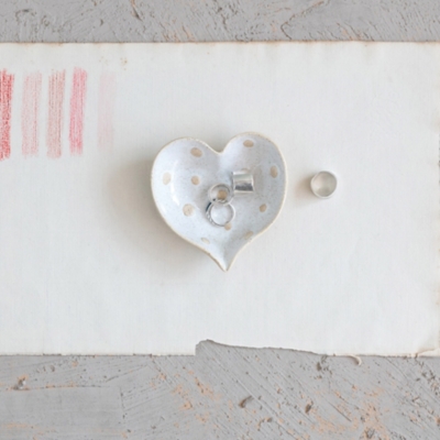 Click here for Storied Home Heart Shaped Dish with Dots (Set of 1... prices