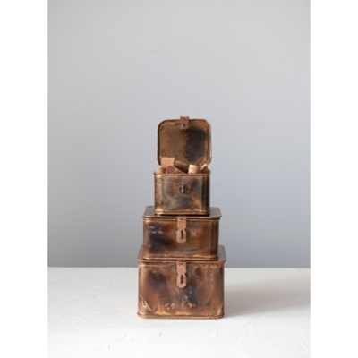 Click here for Storied Home Various Decorative Boxes Set of 3  Bu... prices