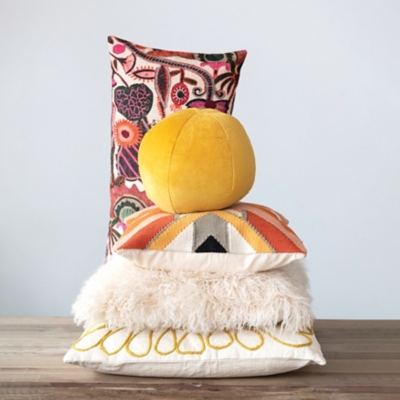 Click here for Storied Home Florals and Chambray Back Lumbar Pill... prices