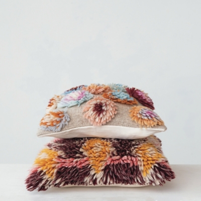 Click here for Storied Home Square Shag Pillow  Multi prices