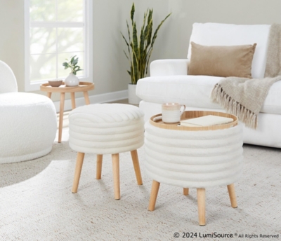 Click here for LumiSource Tray Ottoman with Storage (Set of 2)  C... prices