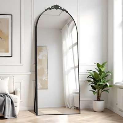 Click here for Dovelina Feronia Arch Floor Mirror  Black prices