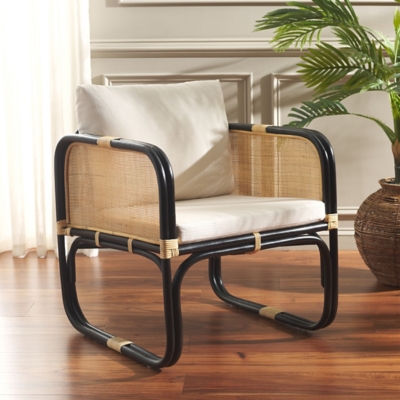 Click here for Safavieh Alybeth Accent Chair  White/Black prices