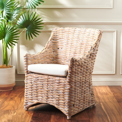 Click here for Safavieh Ventura Arm Chair  White/White Washed prices