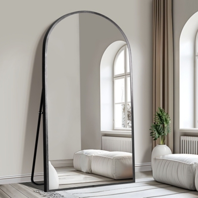 Click here for Dovelina Dulcea Arched Floor Mirror  Black prices