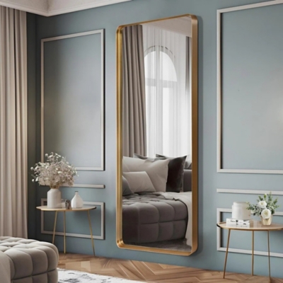 Click here for Dovelina Dulcea Deep Frame Wall Mirror with Rounde... prices